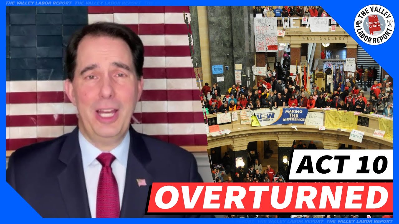 Act 10 OVERTURNED in Wisconsin, Scott Walker BLUBBERING - YouTube