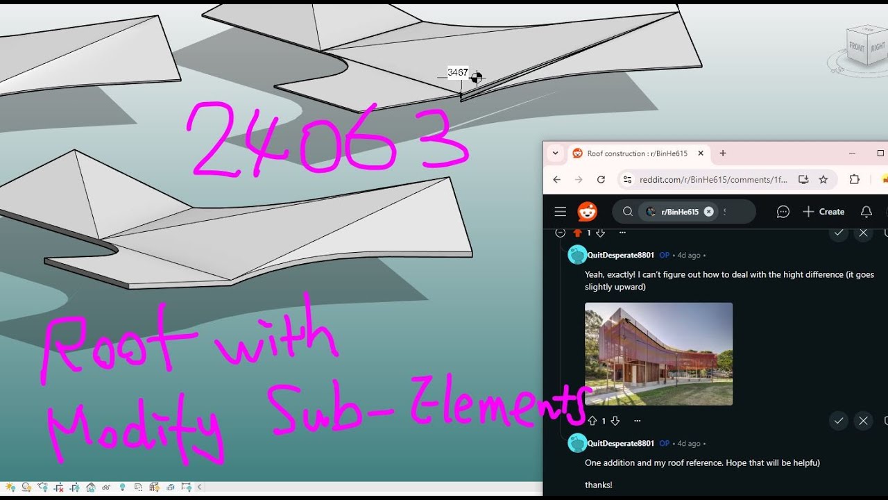 24063 - Roof with Modify Sub Elements - YouTube