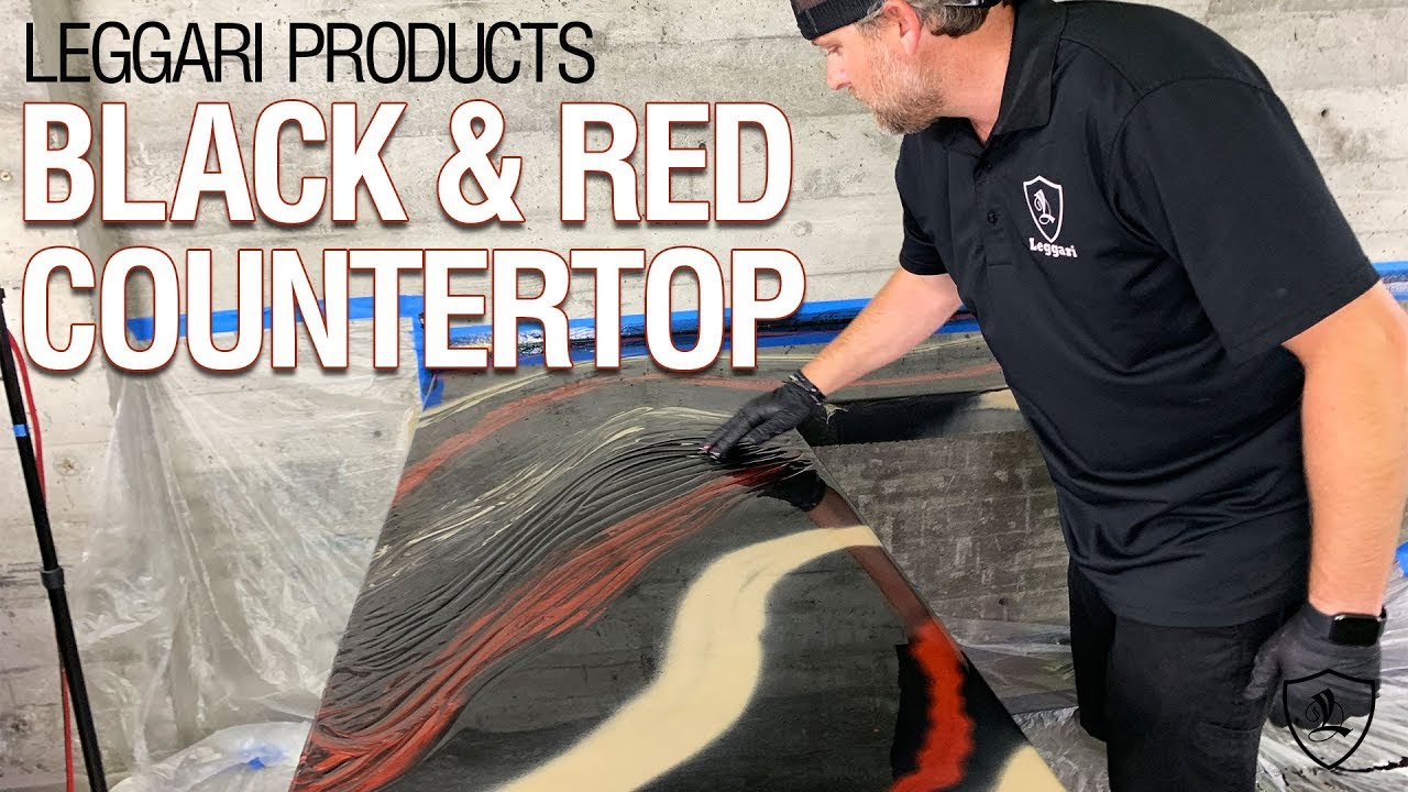 Black & Red Epoxy Countertop | Kit 5 - YouTube