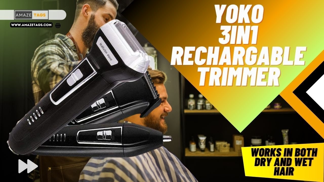 YOKO 3 in 1 Rechargeable Trimmer - YouTube