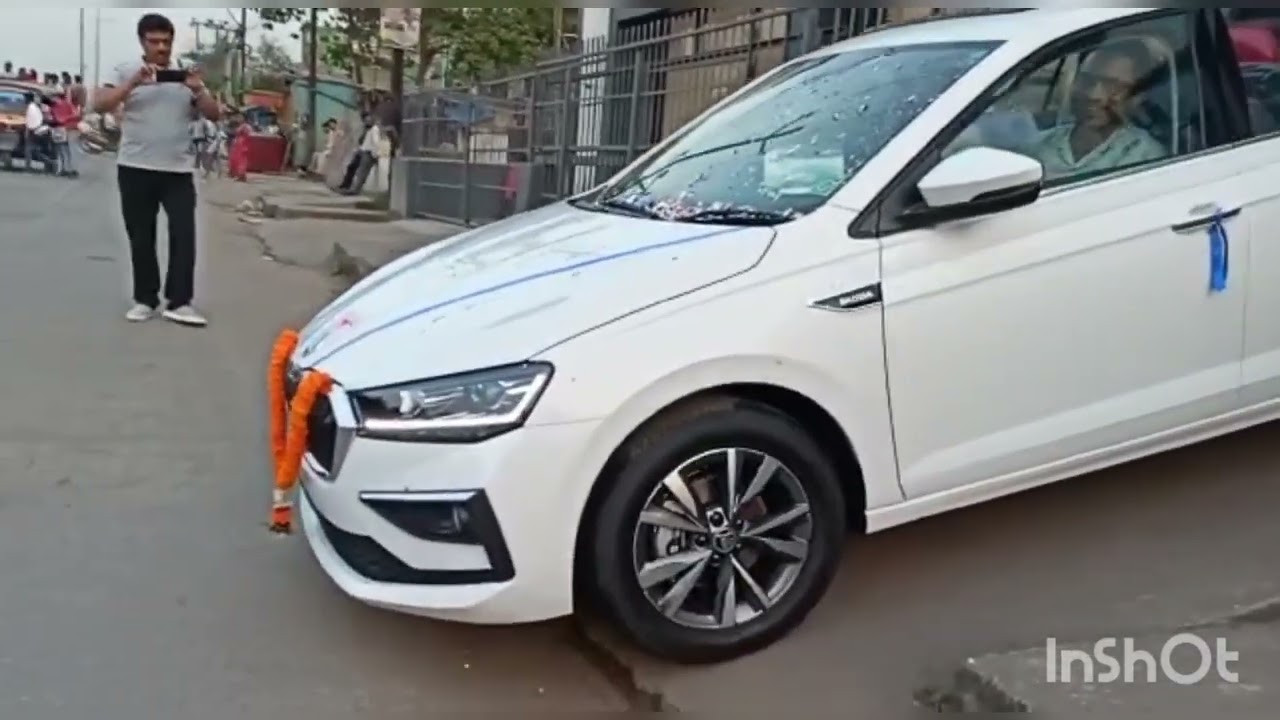 Skoda Slavia Style MT white delivered to Mr. R. K. Choudhury - YouTube