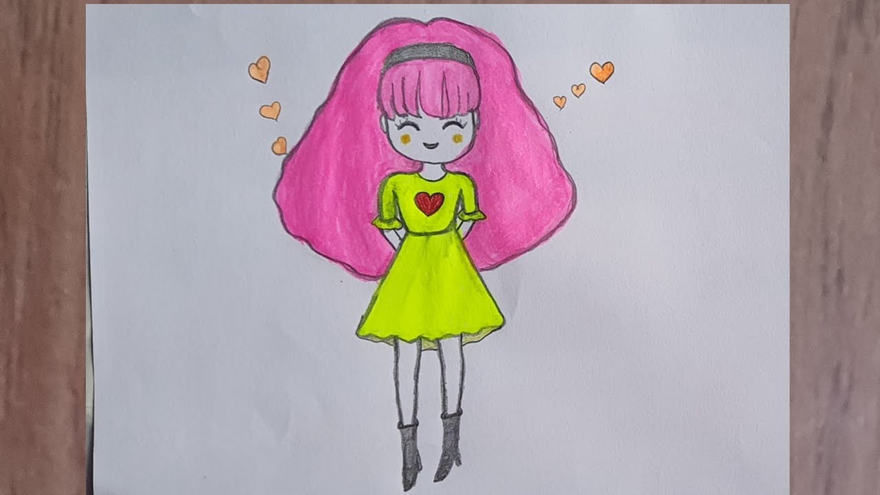 Little doll drawing || How to draw Little doll || How to drawing easy ...