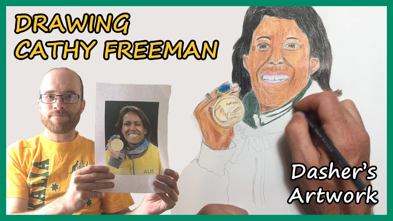 DRAWING CATHY FREEMAN - YouTube