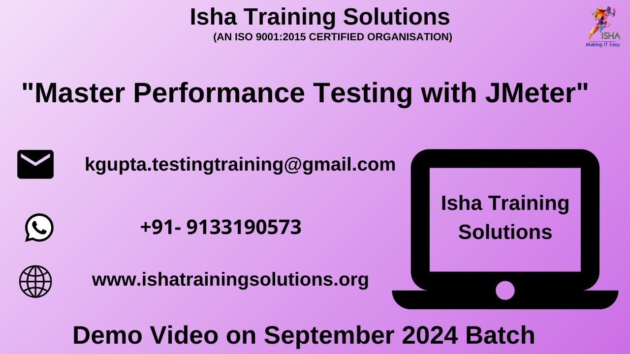 "Master Performance Testing with JMeter" Demo. WhatsApp us on +91 ...