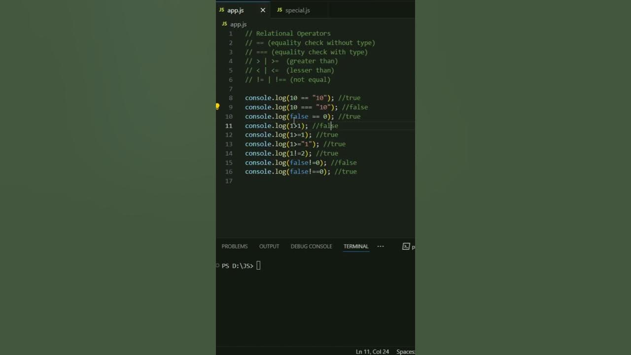 Strict equality and type equality in javascript | day 25 of JavaScript | #interview #javascript ...