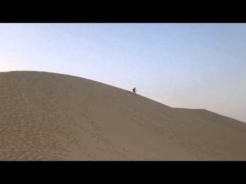 Sandboarding in Fayum, Egypt. \