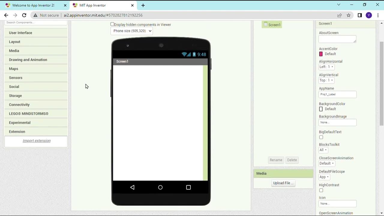 Using Vertical and Horizontal Arrangement Components - MIT APP Inventor Tutorial series - YouTube