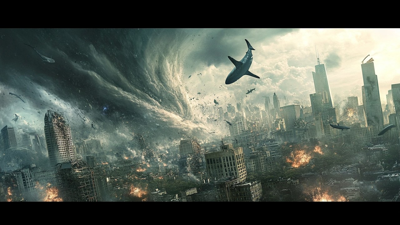Sharks flying in a Tornado aka Sharknado AI 2024 - YouTube