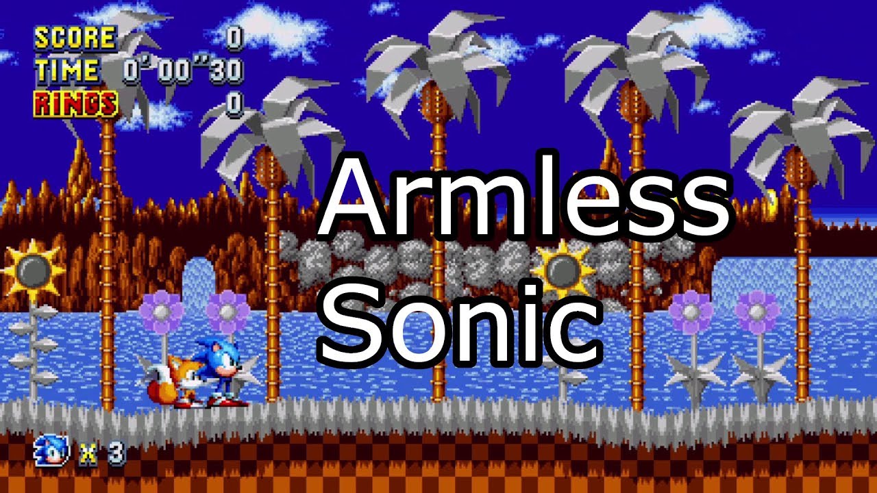 Sonic Mania Mod - Armless Sonic - YouTube