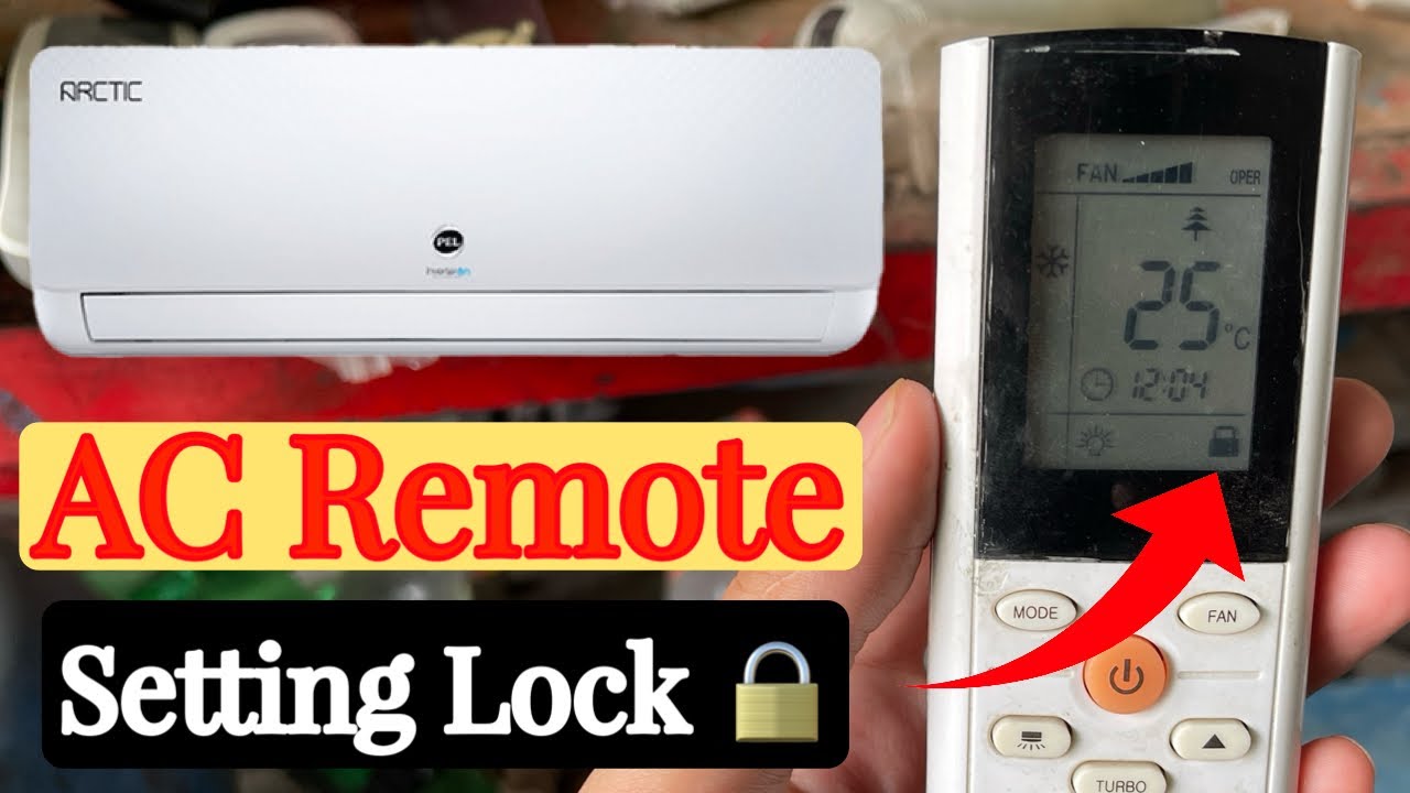 How to Lock and Unlock Air Conditioner Remote setting - YouTube