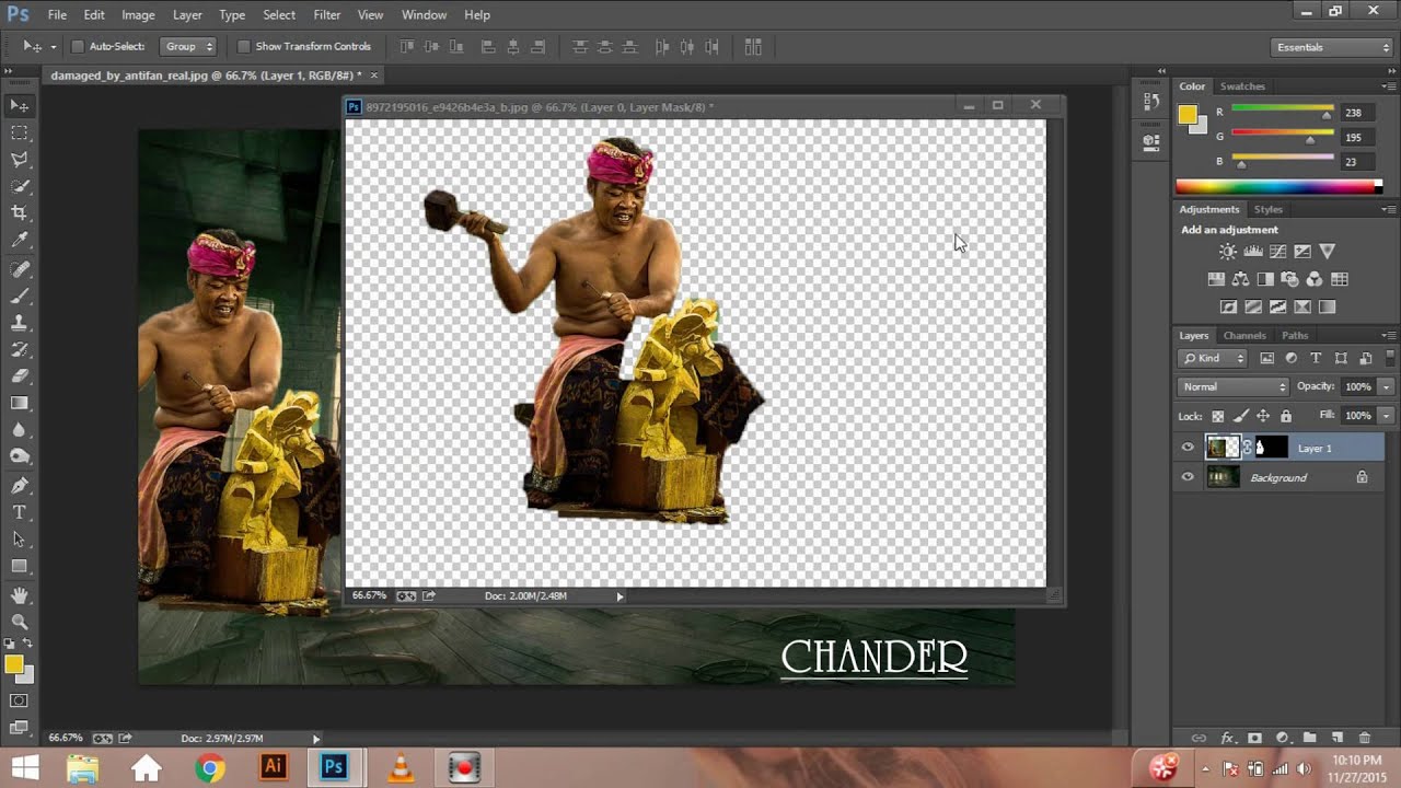 photoshop cc window light - YouTube