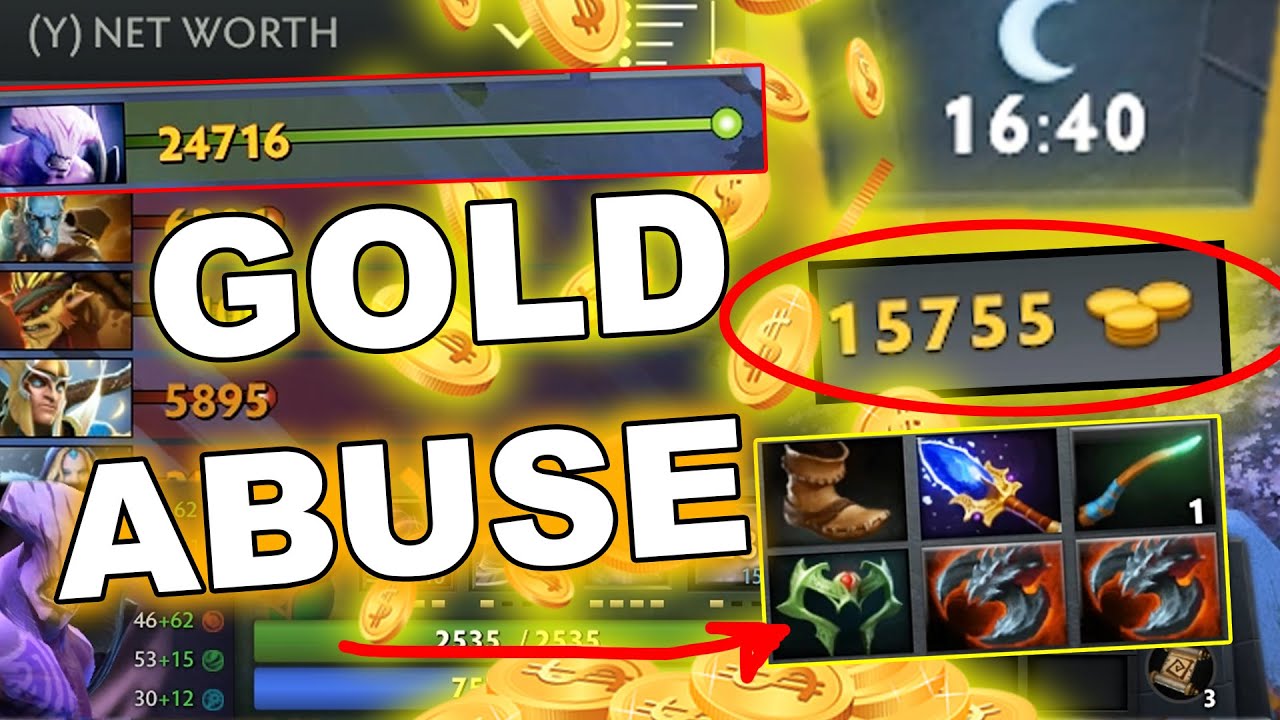 Dota 2 GOLD ABUSE - 7.27d update! - YouTube