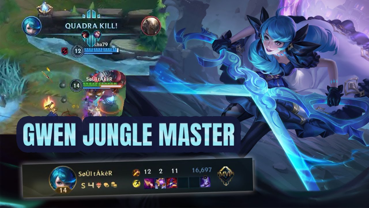 WILD RIFT GWEN JUNGLE TOP 1 | BUILDS & RUNES | CHALLENGER - YouTube