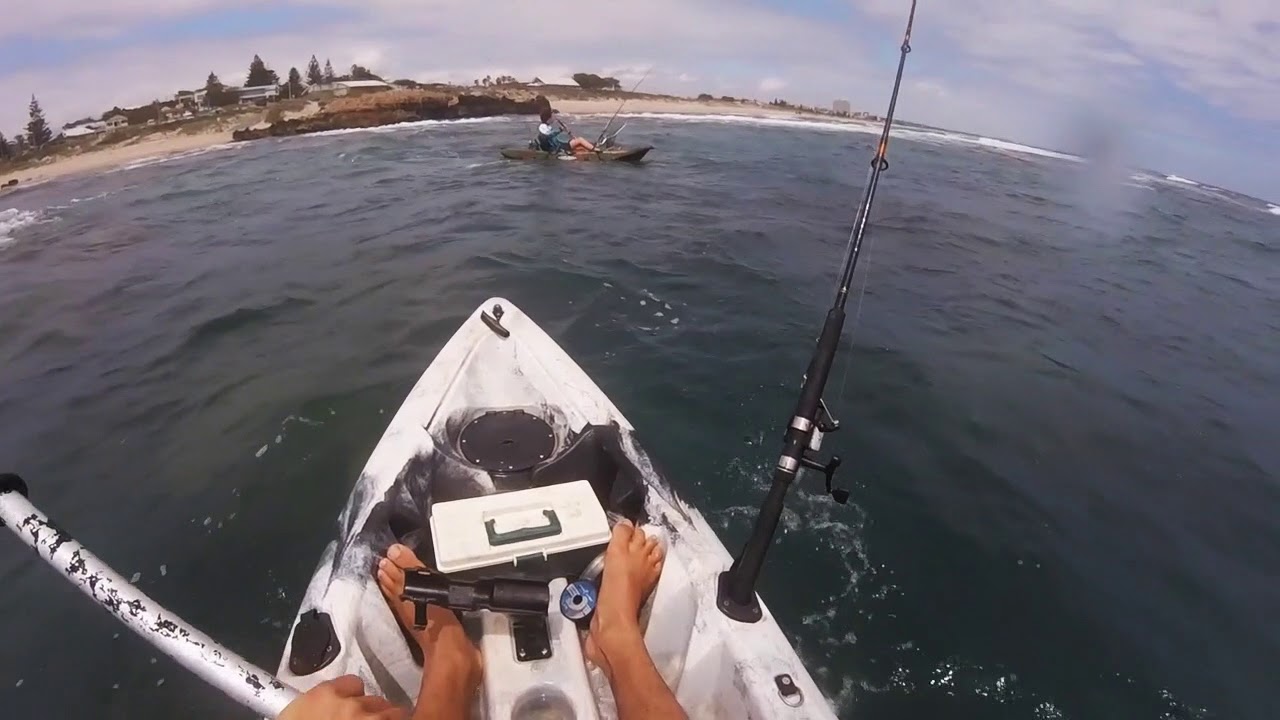 Trigg Beach kayak fishing for salmon - YouTube
