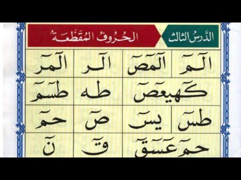 Arabic Alphabet | Huruf al muqatta'ah | Noorani Qaida lesson 3 ...