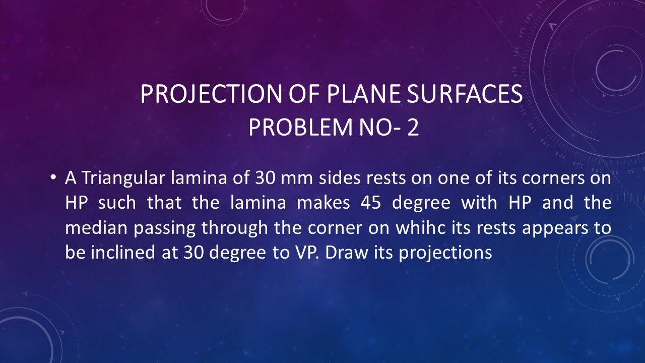 How to draw projection of triangular Lamina inclined to HP and VP - YouTube