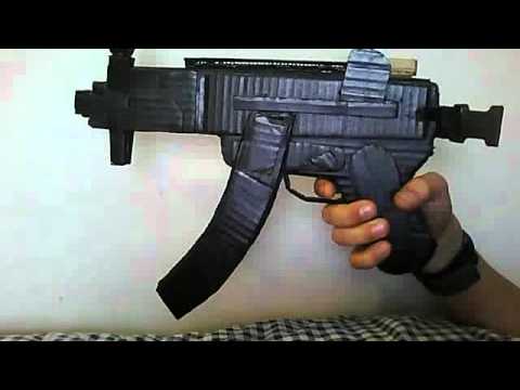 Cardboard mp5-k - YouTube