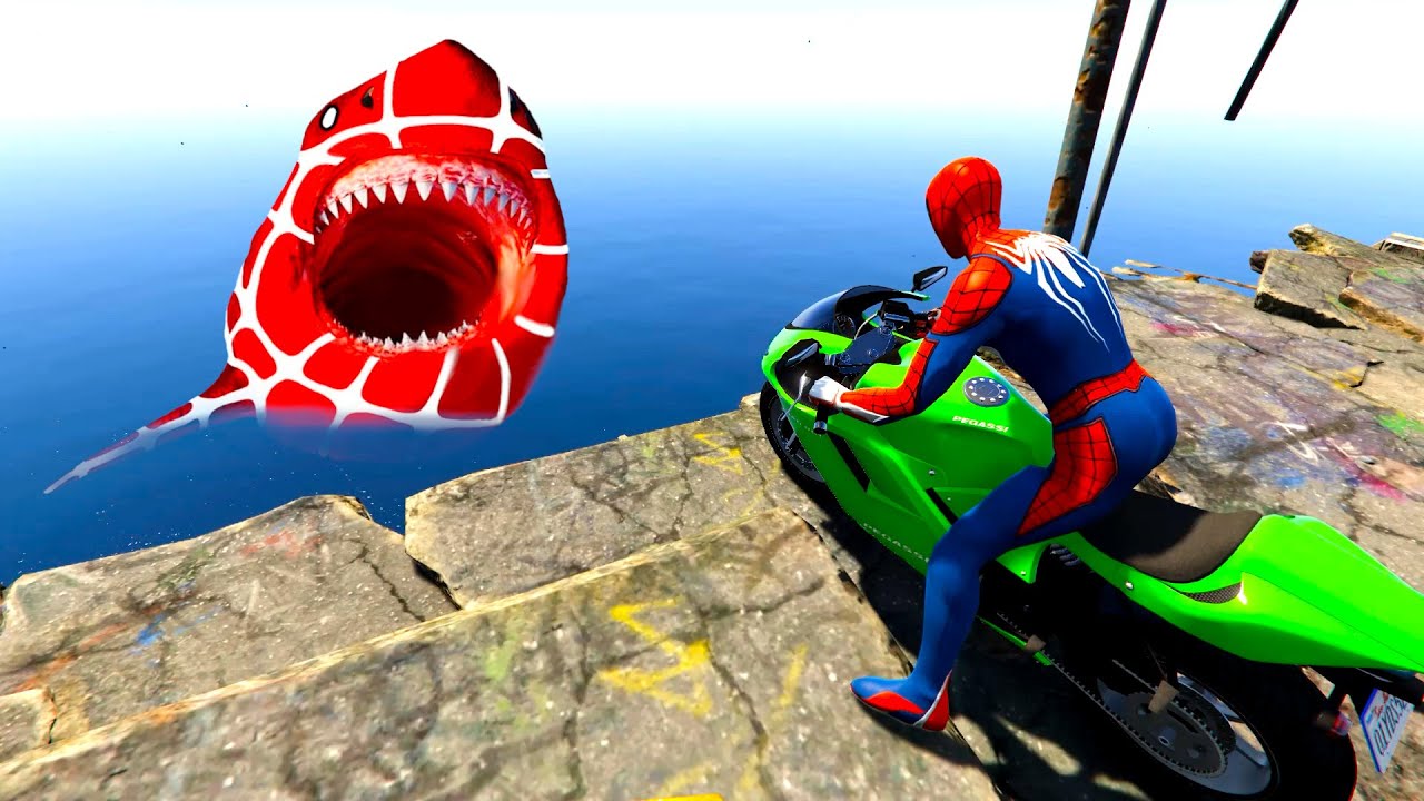 GTA V Epic New Stunt Race For Car Racing Challenge By Trevor, Spider ...