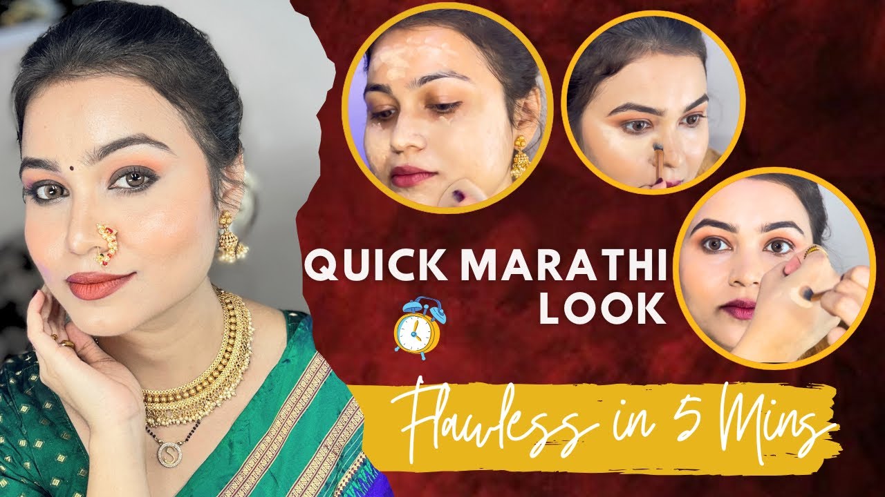 Fast & Flawless Marathi Look | Beginner Friendly Makeup Tips - YouTube