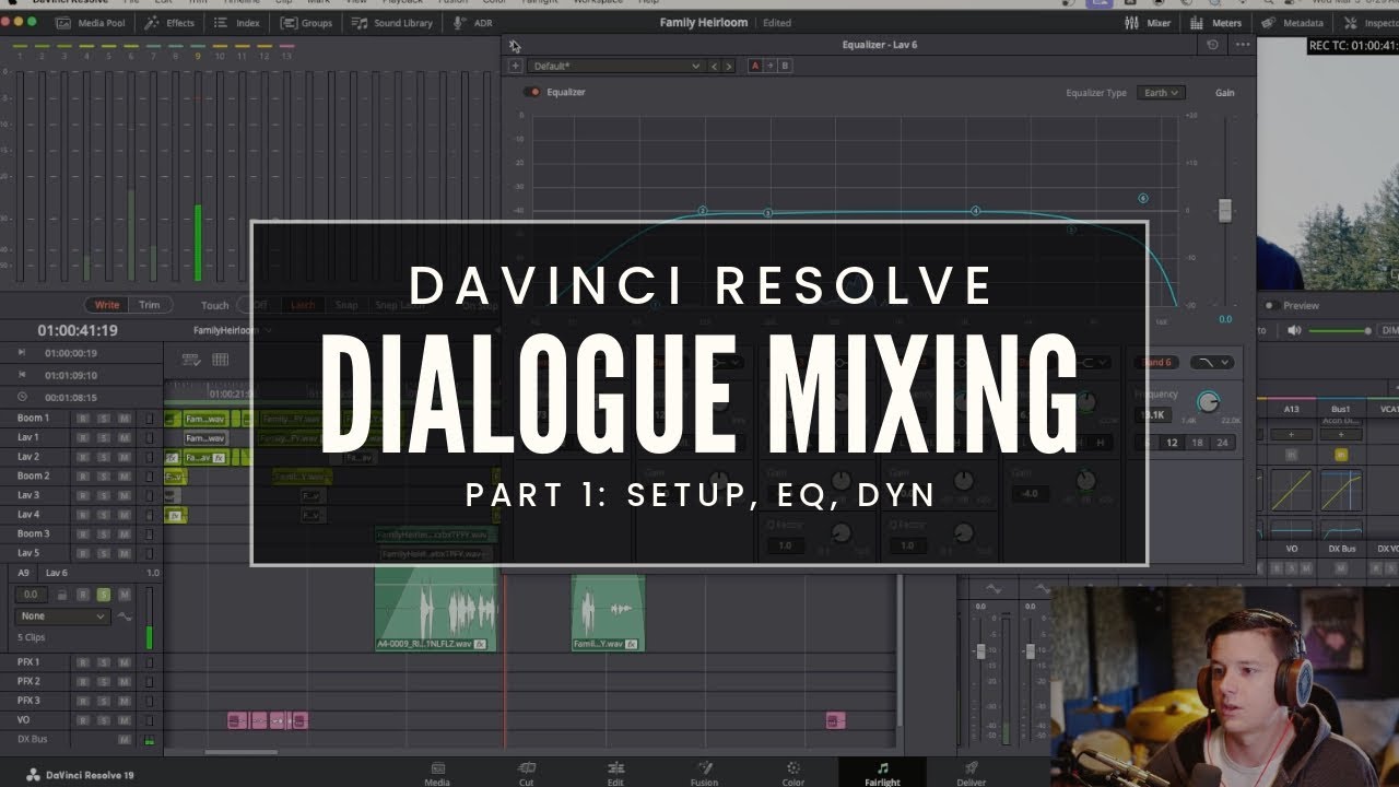 DaVinci Audio Mixing Tutorial - Dialogue Mixing Part 1: Setup, EQ ...