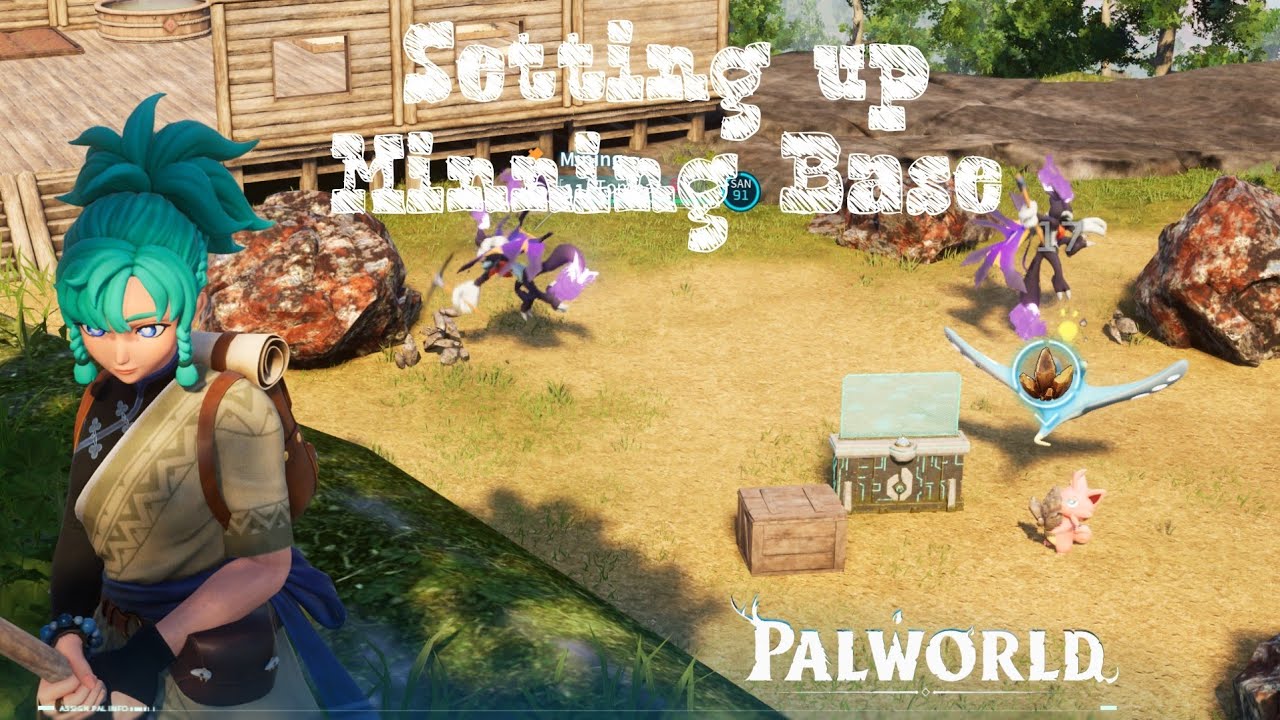 Setting up a mining base - YouTube