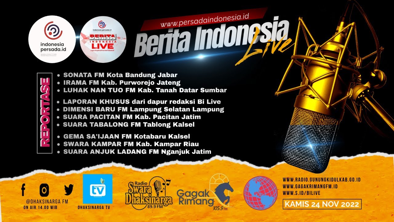 BERITA INDONESIA LIVE #4 [ Indonesia Persada.id ] 24 November 2022 ...