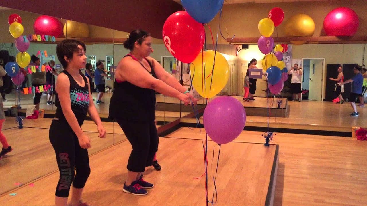8 year old with Autism leading dance at Zumbathon - YouTube