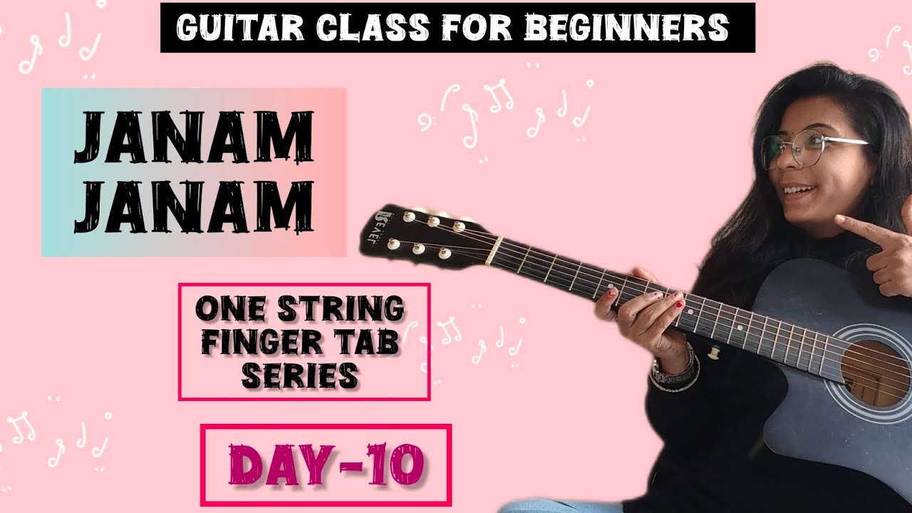 guitar class for beginners ♥️|| one string finger tab series day-10 # ...
