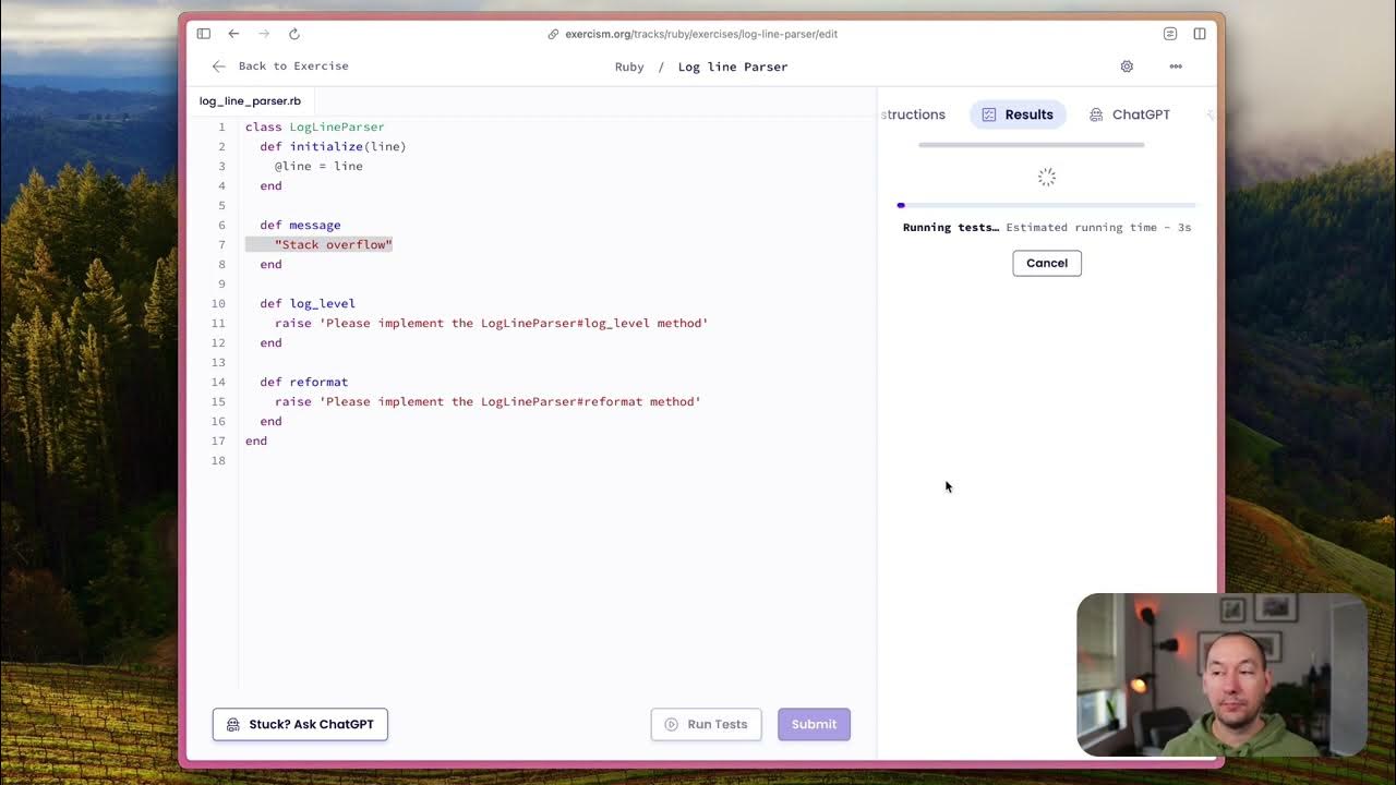 Let's Code: Exercism! - 02 Ruby Log line Parser - YouTube