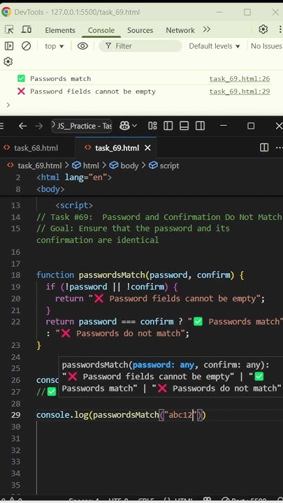 JS_Practice - Task #69, #shorts - YouTube