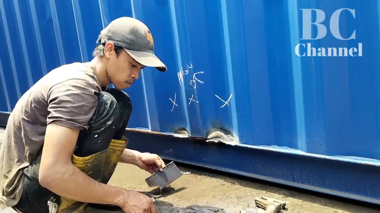 REPAIR CONTAINER || Cara mudah memperbaiki container || Bottom Rail ...