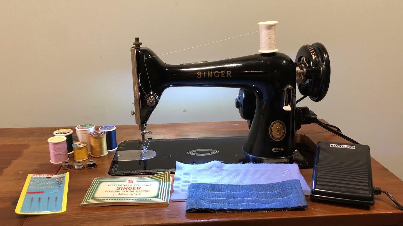 1956 Singer sewing machine model 66-16 66 - YouTube