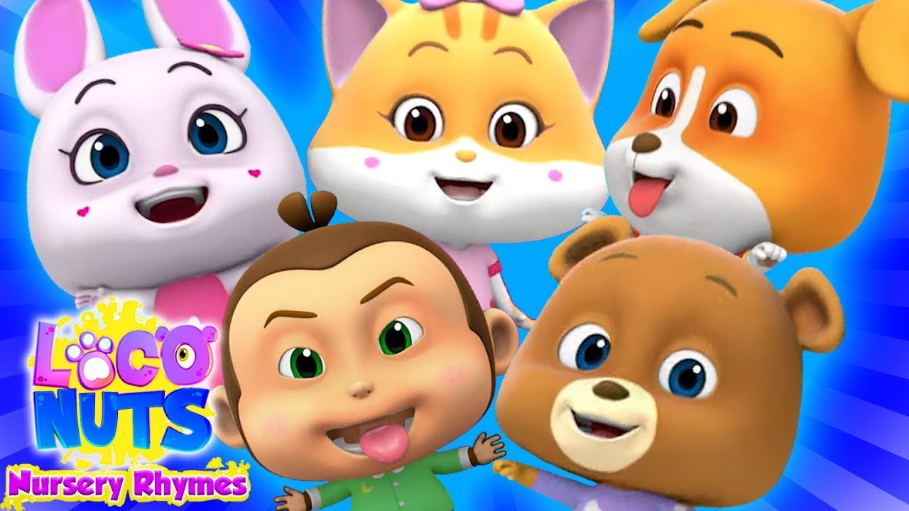 Five Little Babies Jumping On The Bed | Nursery Rhymes and Kids Songs ...