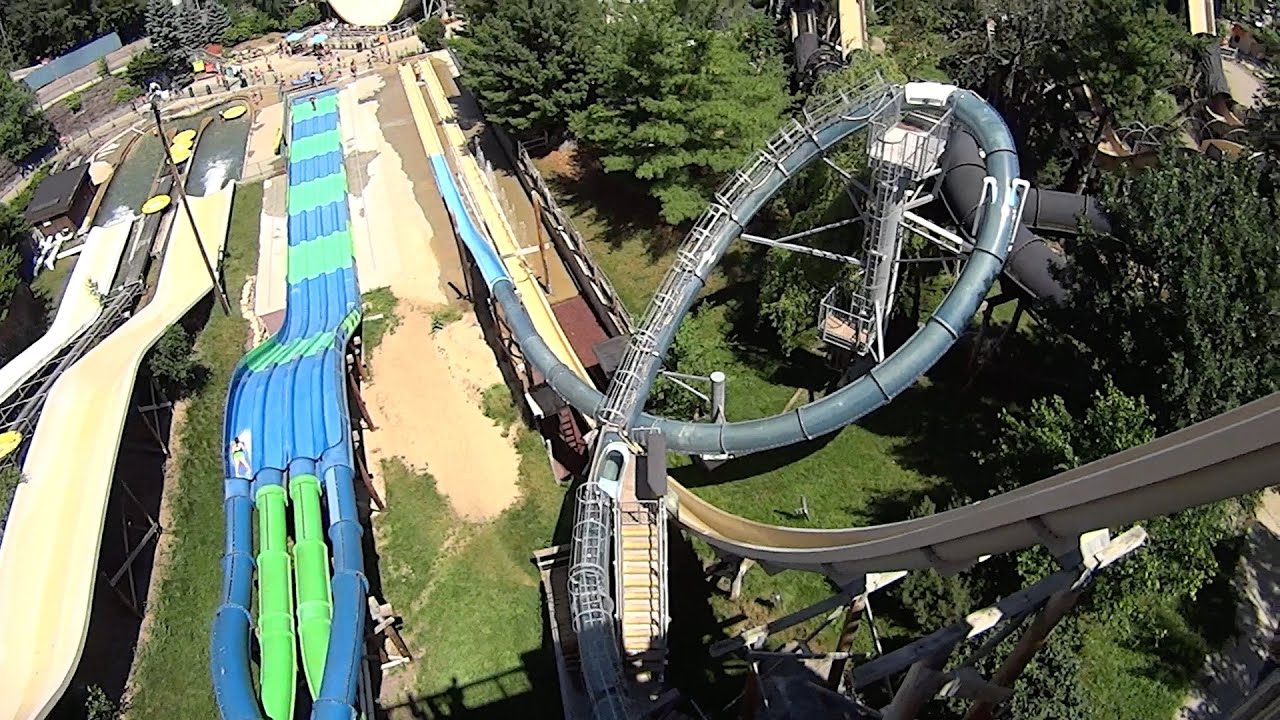 Scorpion's Tail Water Slide at Noah's Ark Waterpark - YouTube