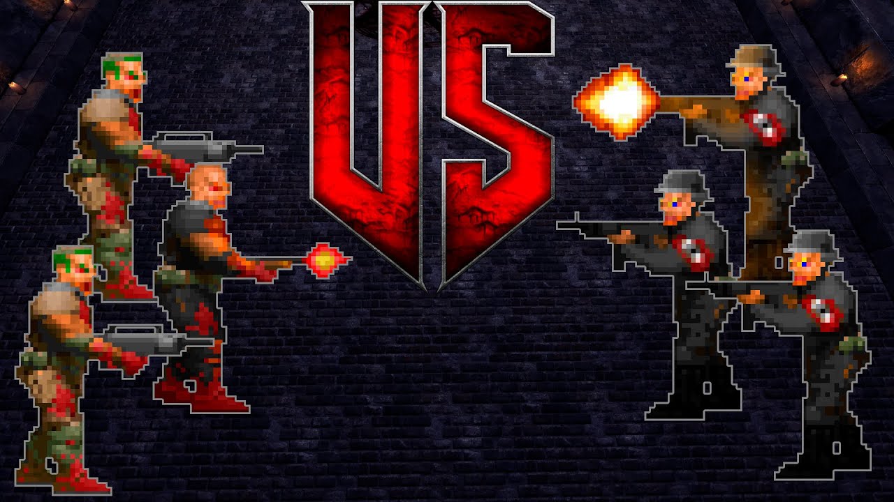 1000 Former Humans vs 1000 Nazi - BRUTAL DOOM Monster Infighting - Full ...