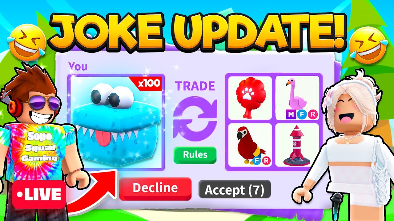 We TRADE & OPEN EVERY Box of Joke Items In Adopt Me! - YouTube
