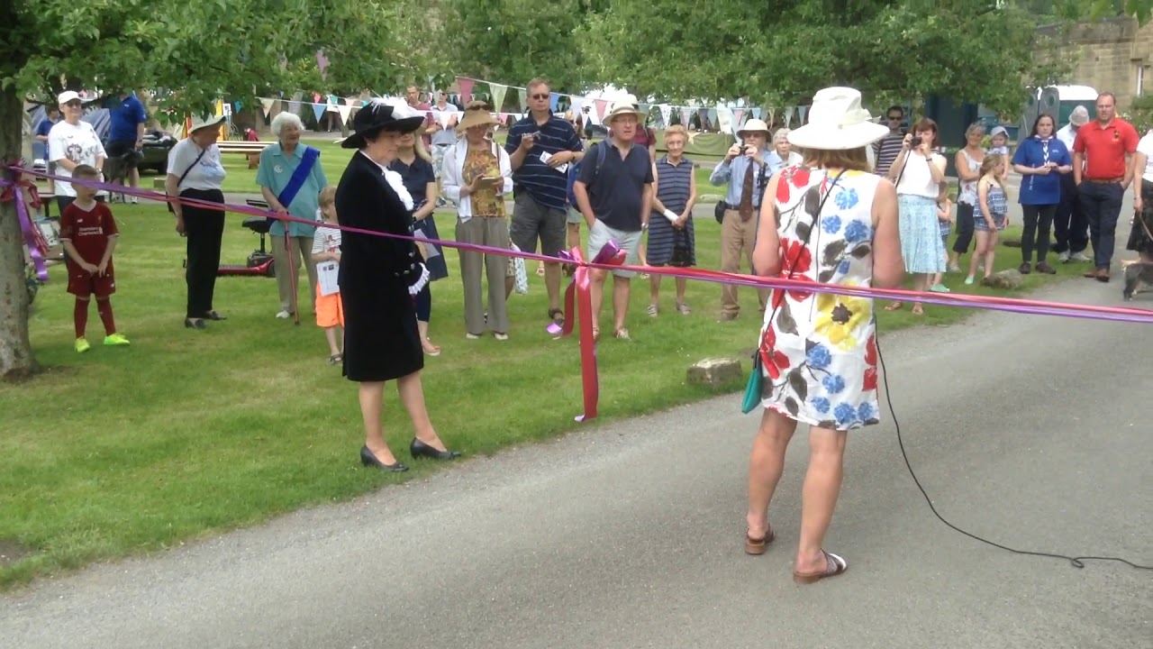 Edensor Derbyshire. The opening ceremony of the village fete, 17 June ...
