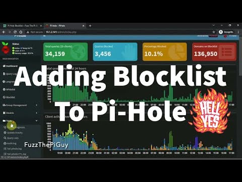 Pi-Hole | Adding Blocklist To PiHole | Blocking ADs Across Your Network - YouTube