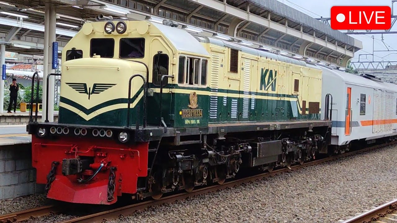 🔴 MANTAP NIH LOKOMOTIF LIVERY VINTAGE KE JAKARTA ! Nonton Kereta Api ...