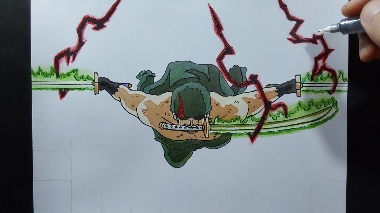 How to draw Zoro The King of Hell - YouTube