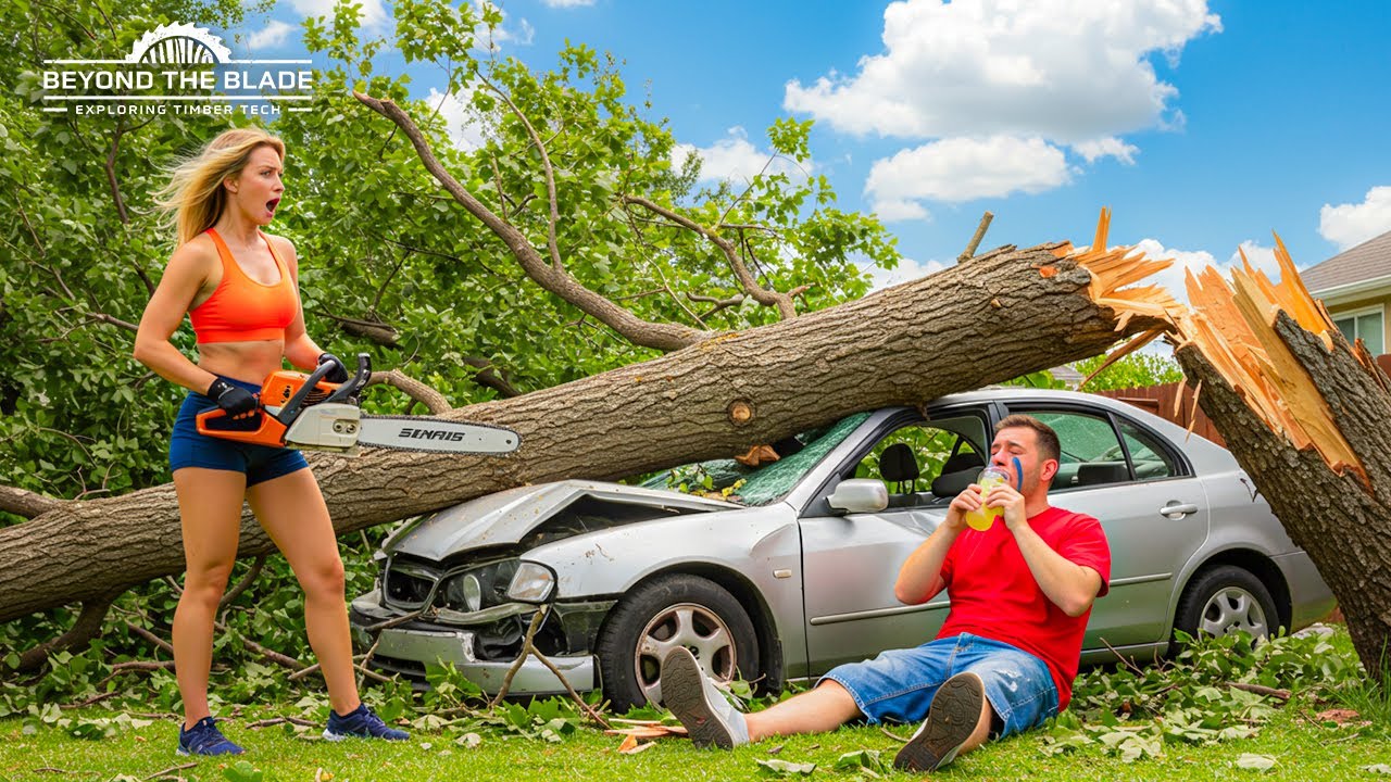 Most Dangerous Fastest Idiots Cutting Tree Fails Skills with Chainsaw ...