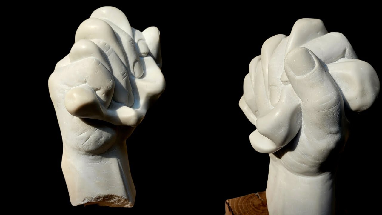 Stone carving using a traditional pointing machine 👉┃The Making of a ...