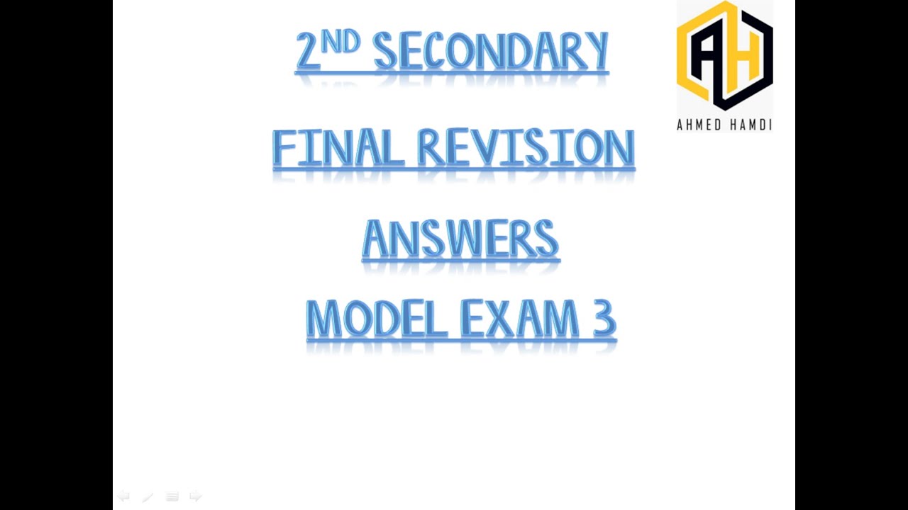 Final revision 2nd secondary Chemistry (model exam 3) - YouTube