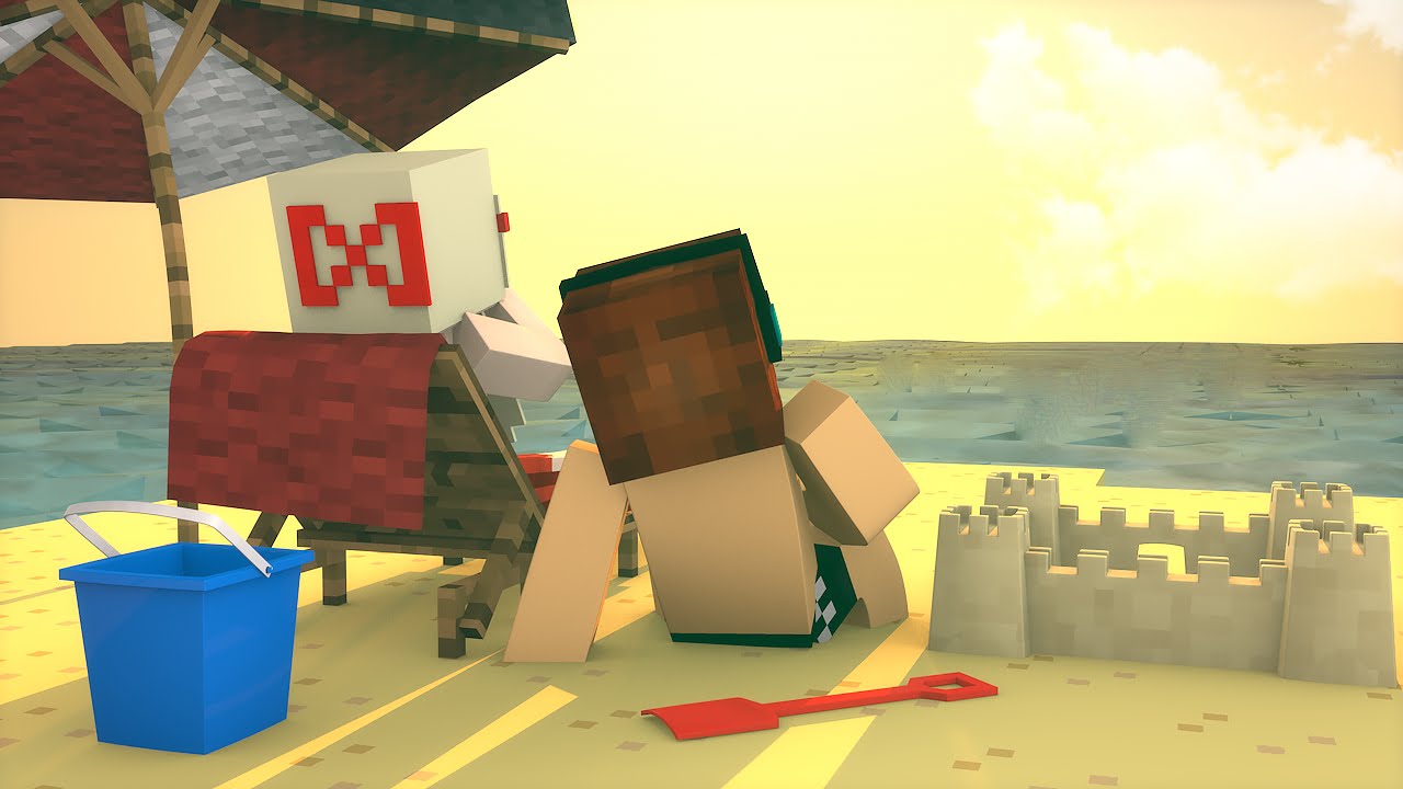 Minecraft Machinima : AUTHENTIC NA PRAIA !! - (Parte 1) - YouTube