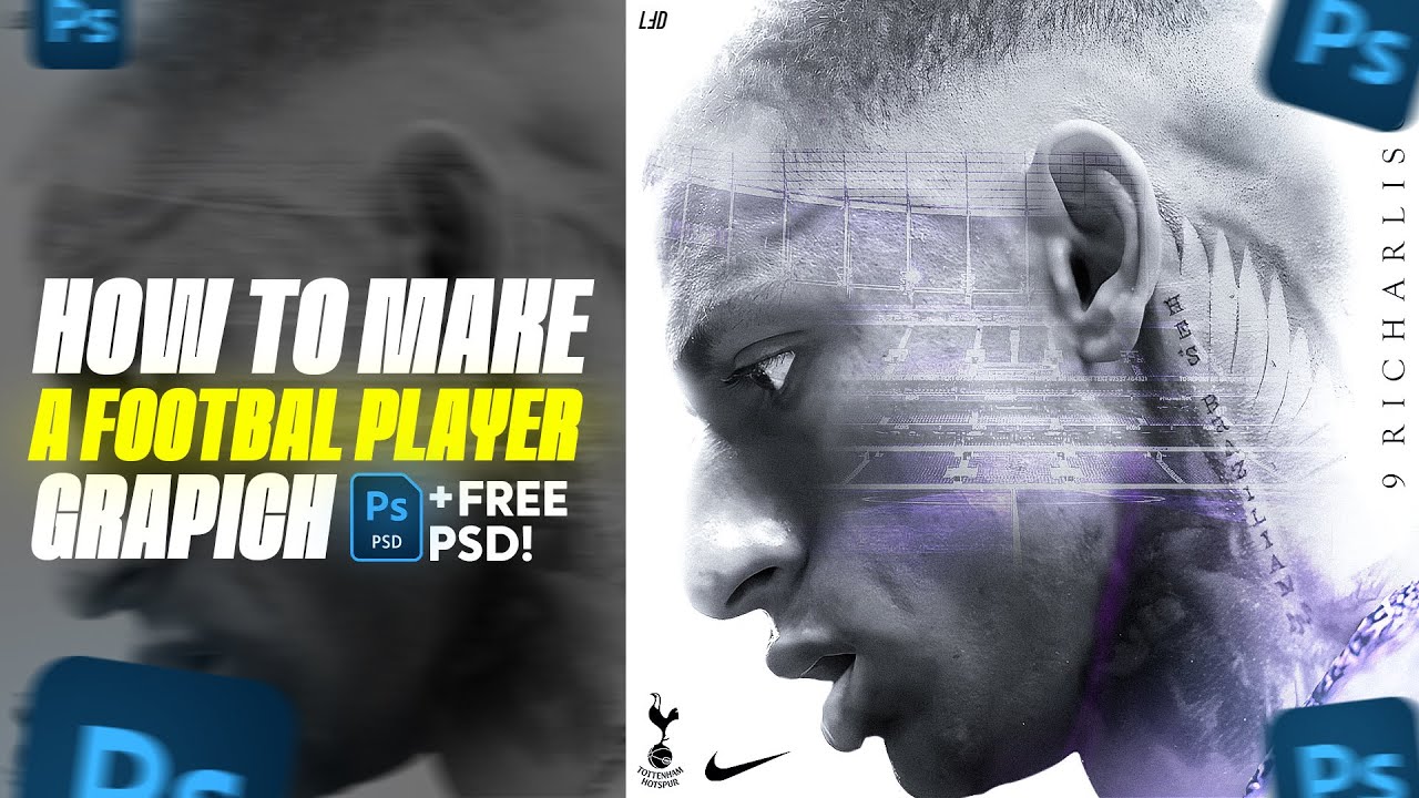 How To Make A Footballer Poster On Photoshop! 🔥 [FREE PSD] - YouTube