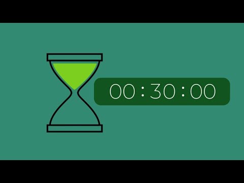 30 second sand timer for GAMES - countdown - with BUZZER hourglass - YouTube