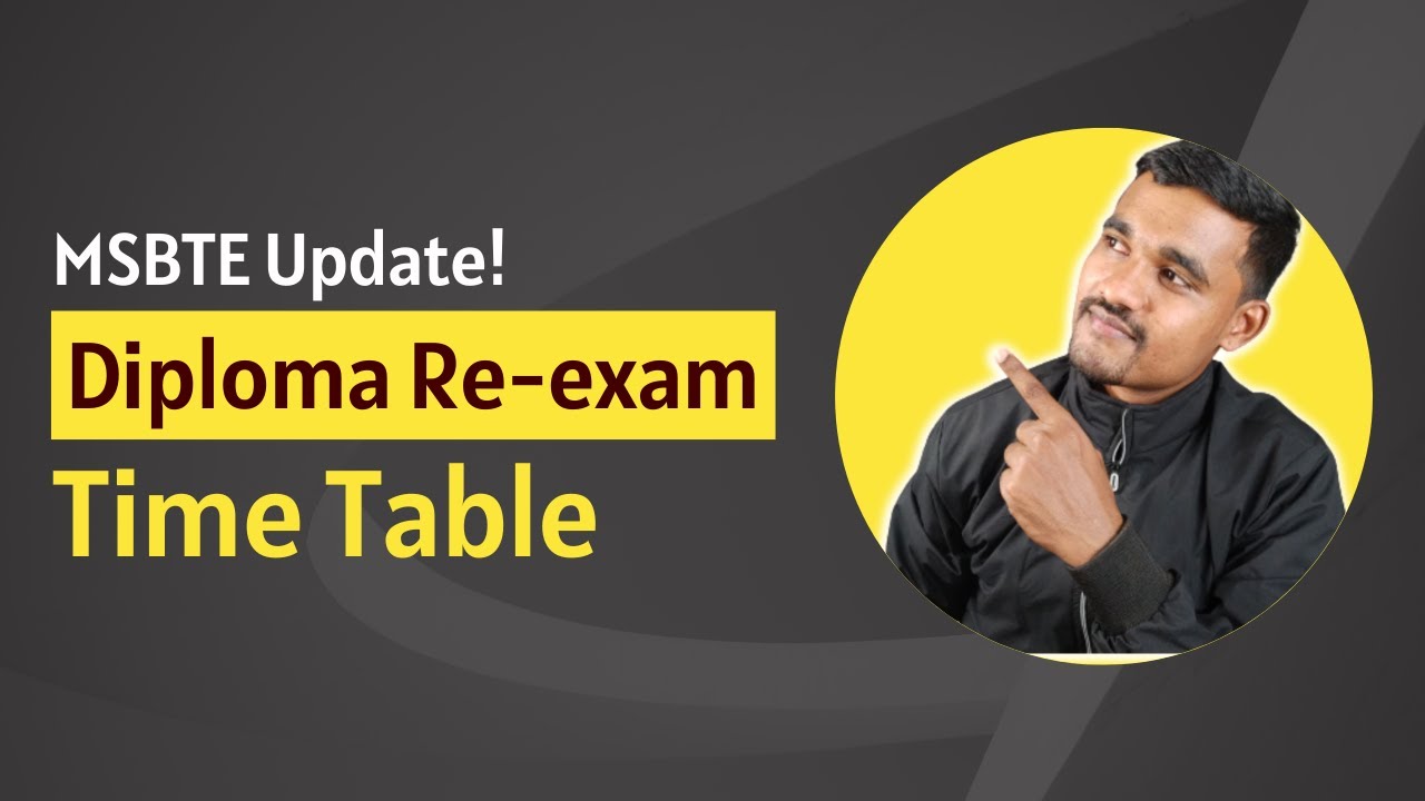 Diploma Re Exam Time Table - YouTube