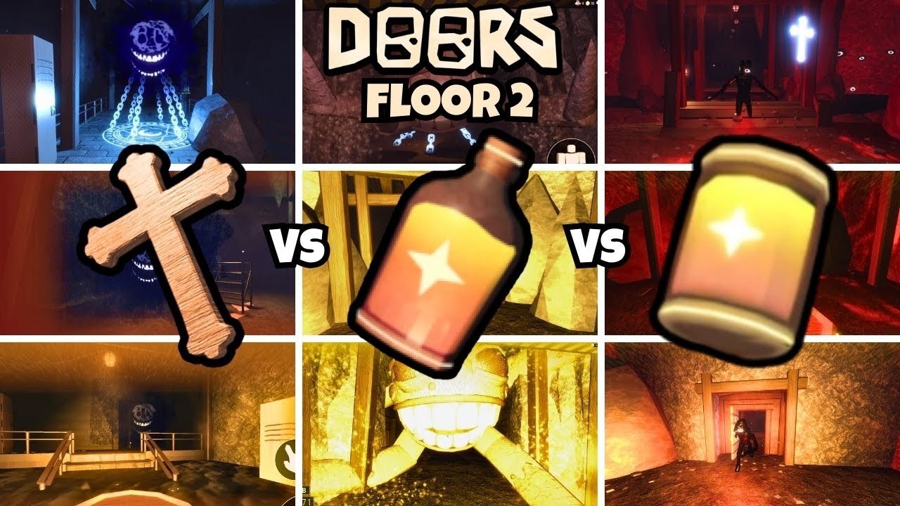 All Crucifix Vs All Curious potion Vs All Barrel Uses In Floor 2-Doors ...