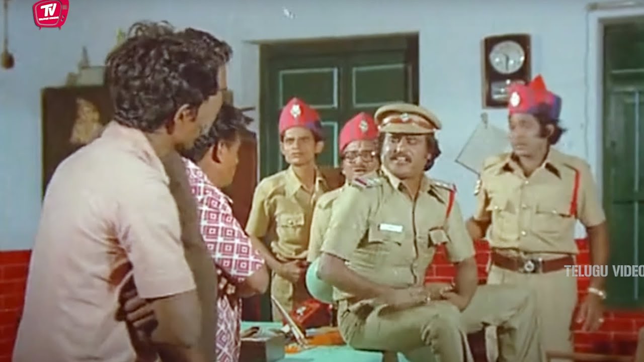 Rajinikanth Funny Movie Police Station Comedy Scene | @TeluguVideoZ ...