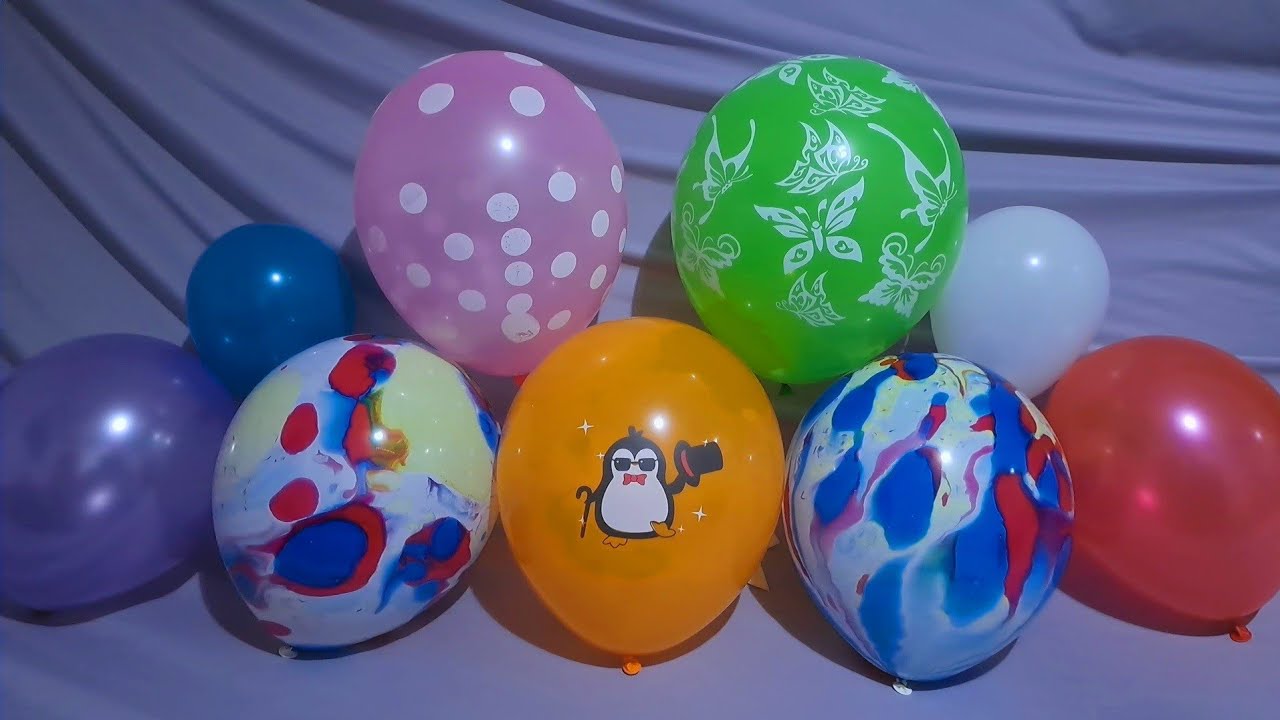 FUN PENGUIN HAPPY BIRTHDAY BALLOONS POP!!! - YouTube